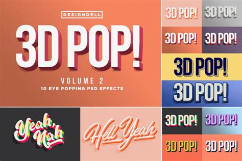 3D POP Photoshop Effects Vol 2 Photoshopresource