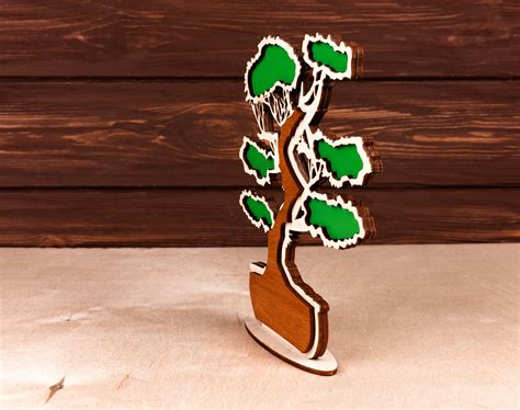 Bonsai Tree Laser Cut File 3d Tree Svg Multilayer Tree Laser Etsy