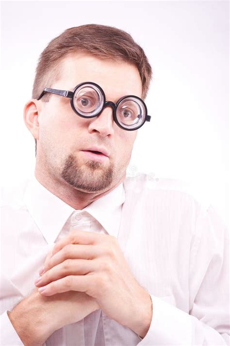 Nerd Looking Teenage Boy With Glasses And Cap Looking Funny Is Stock
