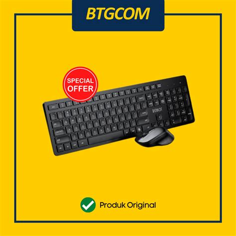 KEYBOARD MOUSE ROBOT KM SILENT WIRELESS BLACK BTGCOM