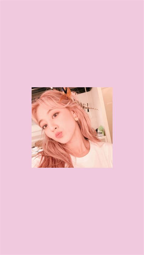 Twice Jihyo Light Pink Aesthetic Wallpaper Pink Wallpaper Pink