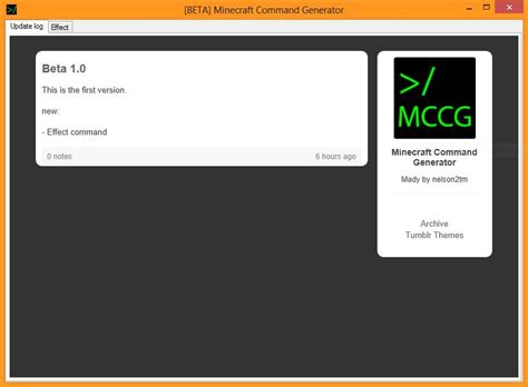 [beta] Minecraft Command Generator Minecraft Mod