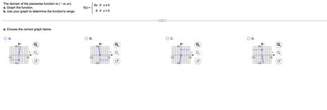 Solved The Domain Of The Piecewise Function Is A Chegg