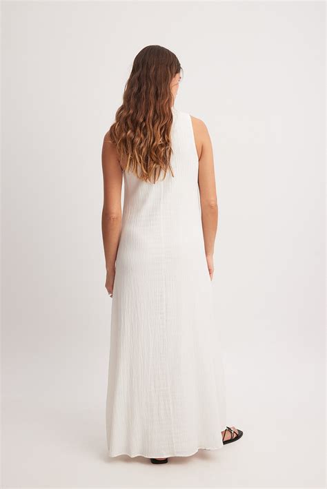 Structured Maxi Dress White Na Kd