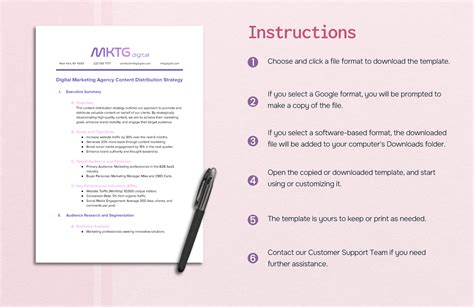 Digital Marketing Agency Content Distribution Strategy Template In Pdf