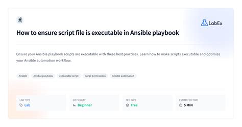 Como tornar scripts executáveis em playbooks Ansible | LabEx