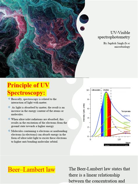 Uv Visible Spectrophotometry Pdf Ultraviolet Visible Spectroscopy Absorption Spectroscopy