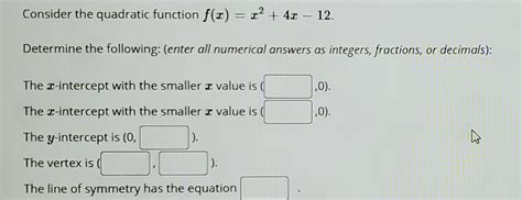 Answered Consider The Quadratic Function F X … Bartleby