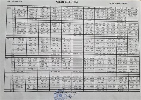 Orar Liceul Tehnologic Anghel Saligny Fetești