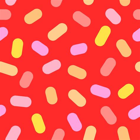 Vector Modern Seamless Pattern With Colorful Hand Draw Abstract Spots Doodles Use It For