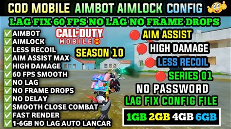 Cod Mobile Season 10 Config File Aimbot Aimlock Lag Fix 60 Fps