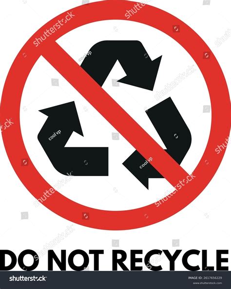 4 582 Recycle Prohibition Sign Icon Stock Vectors And Vector Art