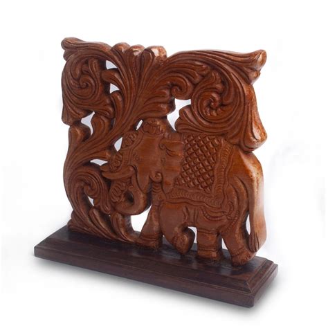 Ornament Wooden Carving Stand 05 House Of Ts