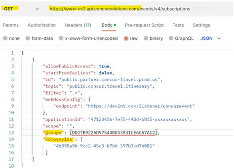 SAP Concur Developer Center Event Subscription Service V Guide