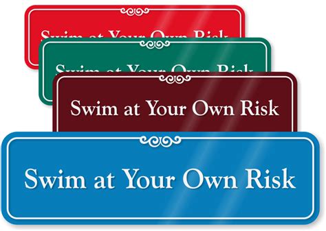 Swim At Your Own Risk Showcase Wall Sign Sku Se 5886