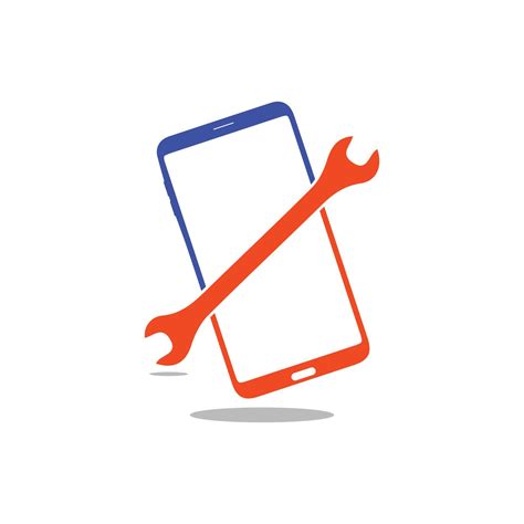 Smart Phone Logo Design Mobile Vector Illustration With Setting Tool