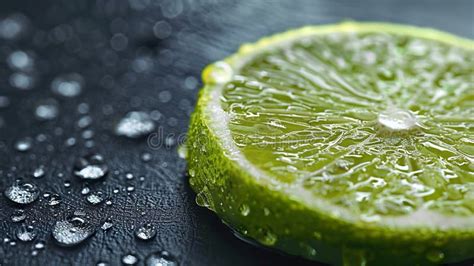 Lime With An Intense Color And Rough Texture Stock Illustration