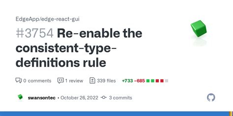 Re Enable The Consistent Type Definitions Rule By Swansontec · Pull