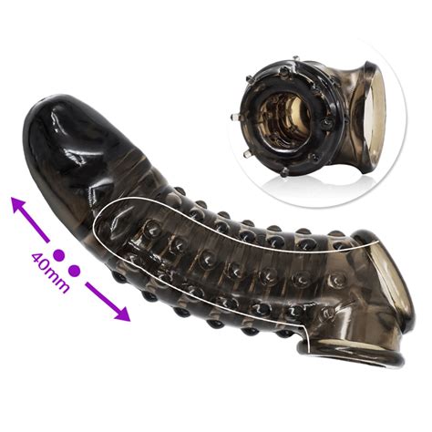 Reusable Condom With Soft Spikes For Penis Enlargement Cock Ring Penis Extender Condoms Intimate