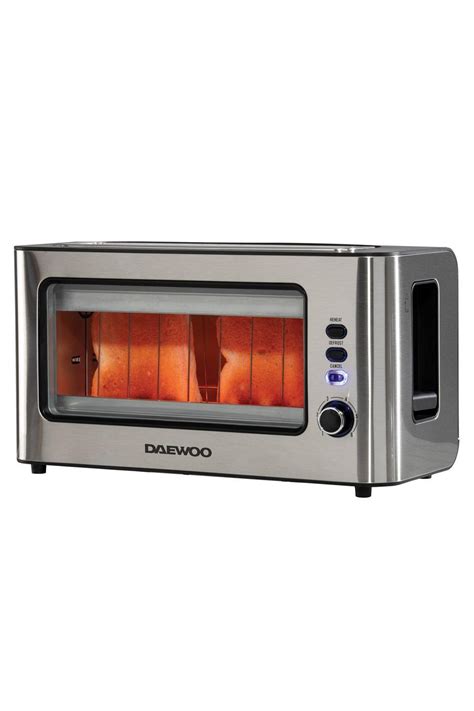 Toasters 2 Slice Glass Front Ultra Wide Toaster Sda1060ge Daewoo