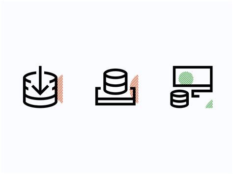 database line icons on behance
