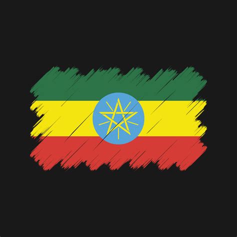 Ethiopia Flag Brush Strokes National Flag 9943954 Vector Art At Vecteezy