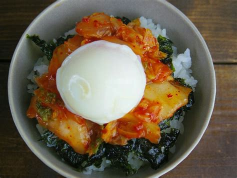 簡単とろ～り温玉のせキムチ丼 By Pattie 【クックパッド】 簡単おいしいみんなのレシピが325万品