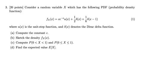 solved 3 [20 points] consider a random variable x which has