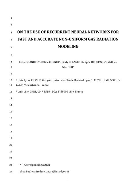 Pdf On The Use Of Recurrent Neural Networks For Fast And Accurate Non