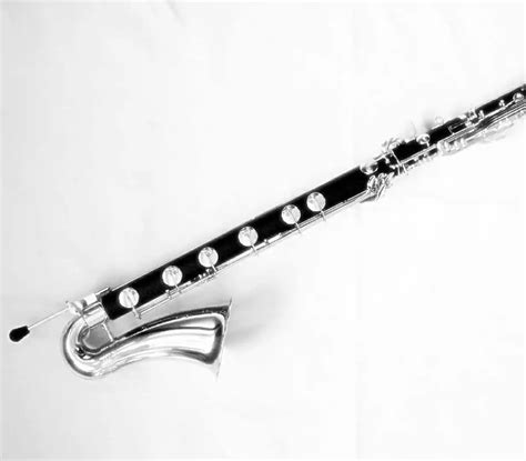 Professional Bass Clarinet Low C Bakelite Bb Nickel Plating Hard Rubber