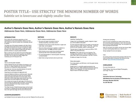 Poster Title Use Strictly The Minimum Number Of Words Ppt Download