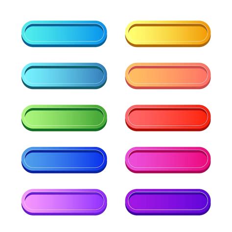 Premium Vector Simple Of Gradient Buttonscollection Of Colorful Buttons In Flat Styleweb