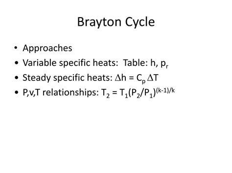 PPT Brayton Cycle PowerPoint Presentation Free Download ID 6643241