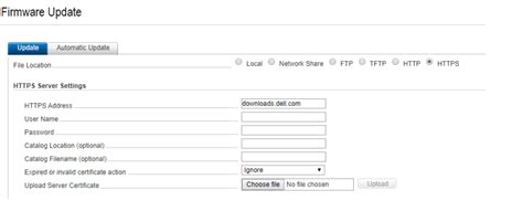 Dell Poweredge How To Update The Firmware Via Https Connection To