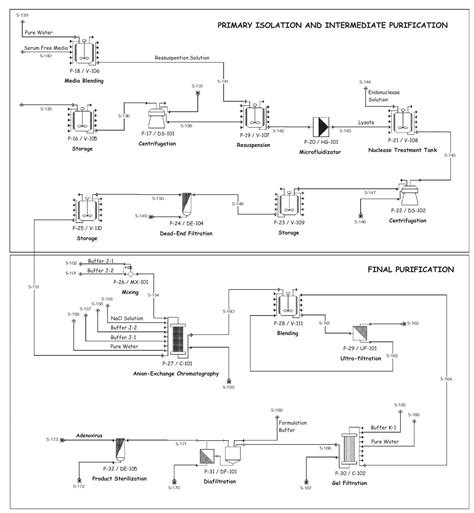 1 9 Adenoviral Vector Production Flowsheet Showing