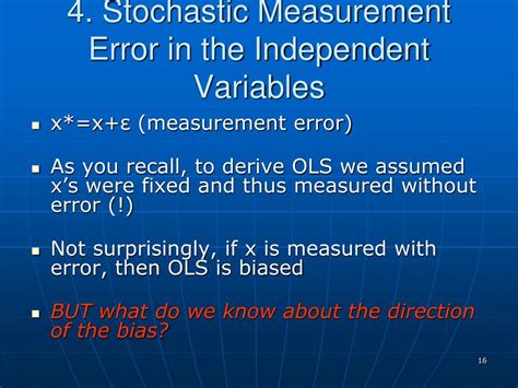 Ppt Measurement Error The Difference Between An Observed Variable
