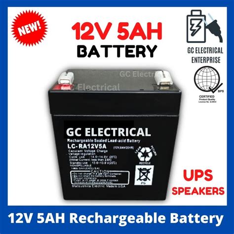 12v 5ah 20hr Battery 12 Volts 5 Ampere Ups Replaces 12v 5ah 45ah 12v