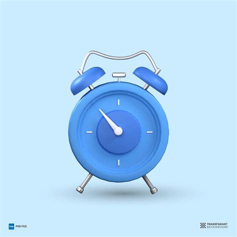 Premium Psd Alarm Clock 3d Icon 3d Render Illustration