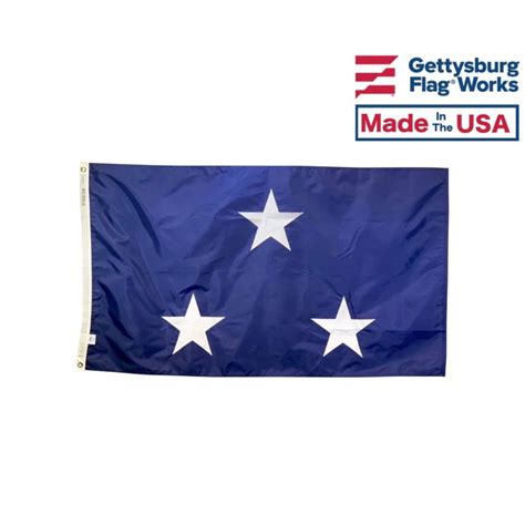 Navy Vice Admiral 3 Star Naval Officer Outdoor Flags