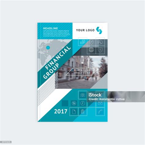 Sampul Desain Templat Dari Segitiga Geometris Garis Dengan Simbol