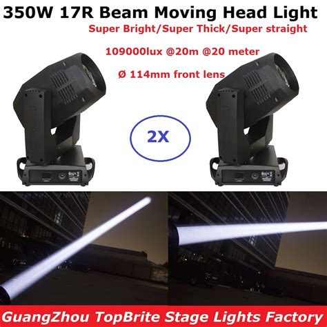 2pcslot With Flightcase 350w Beam 17r Double Prism Moving Head Beam