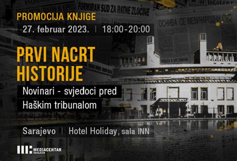 Promocija Knjige „prvi Nacrt Historije Novinari Svjedoci Pred Haškim