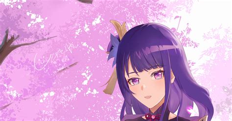 原神 「雷电将军」头像 影 七色之镜のイラスト Pixiv