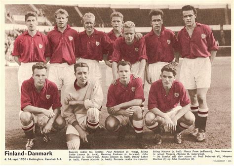 Old Team Photographs Part 26f Equipo De Fútbol Dinamarca Finlandia