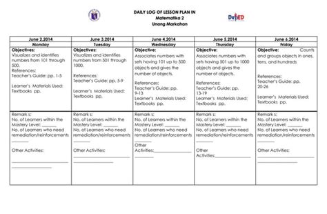 Dll Grade 2 Math Pdf