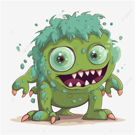 녹색 괴물 클립 아트 괴물 벡터 일러스트 레이 션 만화 녹색 괴물 클립 아트 만화 Png 일러스트 및 벡터 에 대한 무료