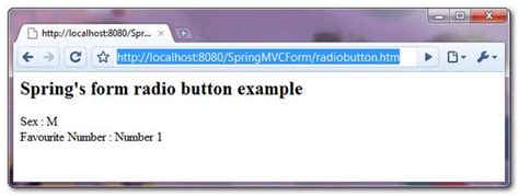 Spring MVC Radiobutton And Radiobuttons Example Mkyong