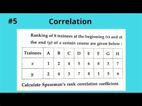 Correlation How To Solve Correlation Problems Solved Example 5
