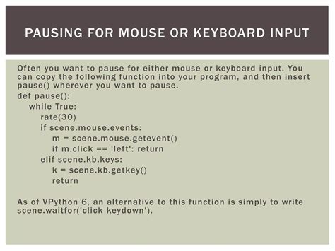Keyboard And Mouse Events In Python Ppt
