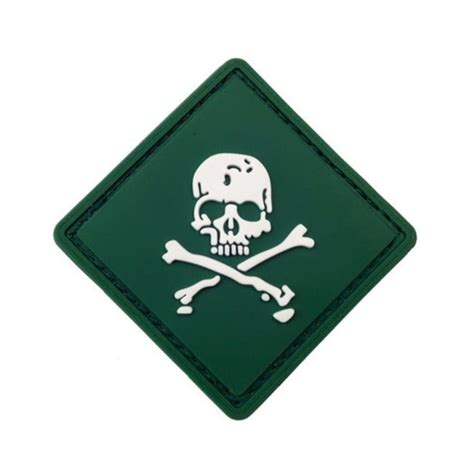 Skull Crossbones Pvc Rubber Velcro Patch — Little Patch Co